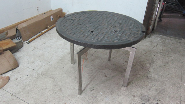 Miles & May Manhole Cover Table - Sawkill Lumber